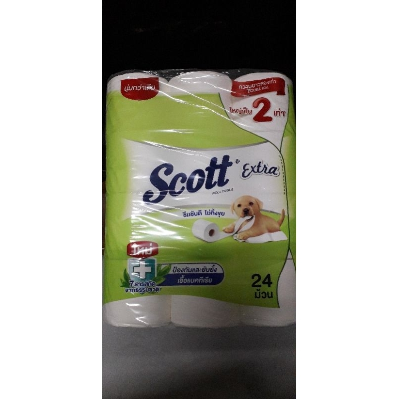 Scott Extra กระดาษชำระทิชชู่ สก๊อตต์เอ็กซ์ตร้า ยาวพิเศษ (24 ม้วน ...