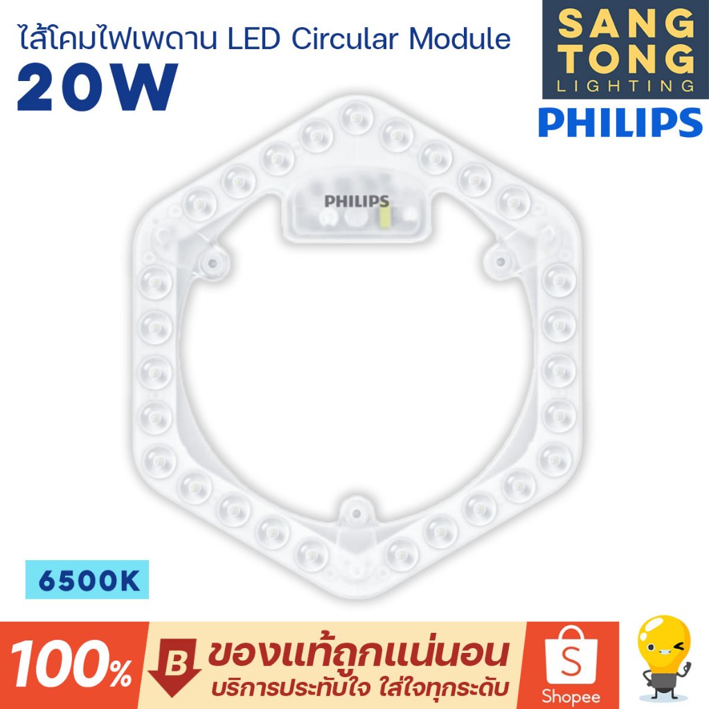 Philips LED MOD 20W โคมไฟเพดาน LED Ceiling Module Circular แสง 3000K ...