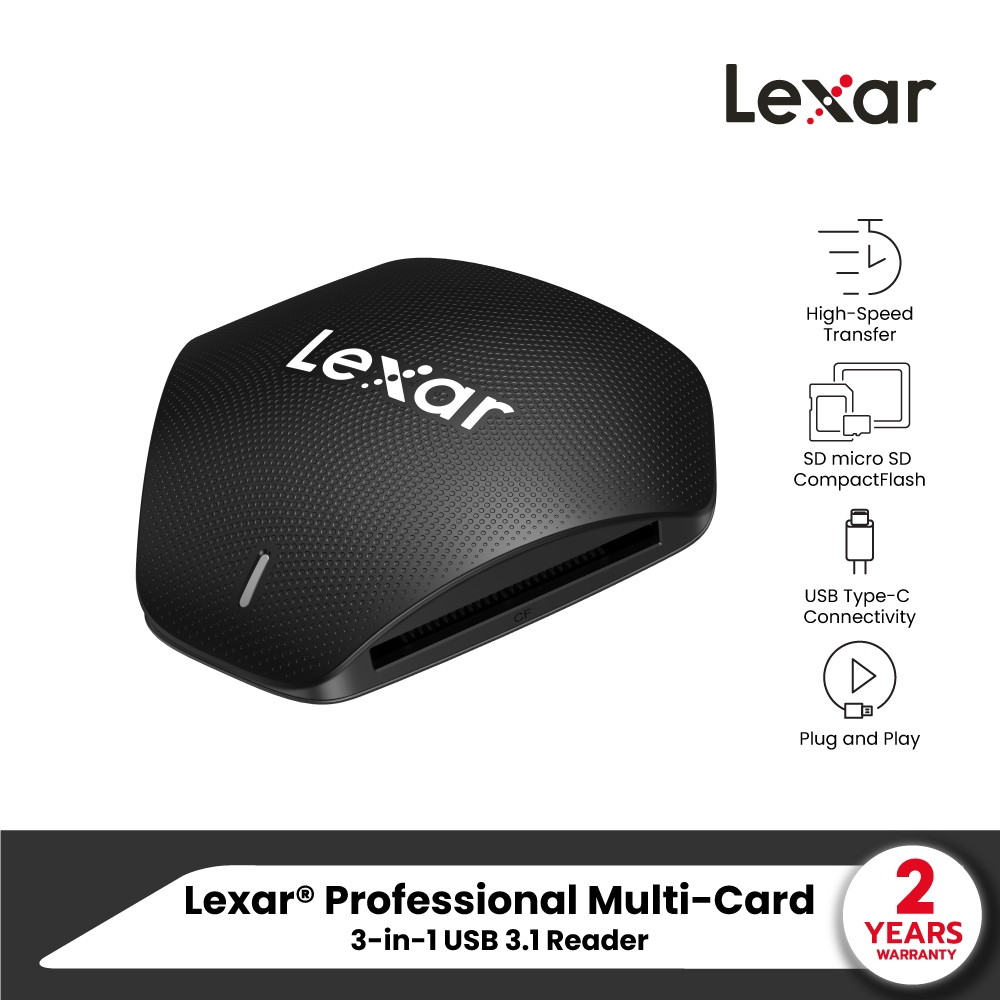 Lexar Multi-Card 3-in-1 SD/MicroSD CompactFlash Card USB 3.1, UHS-I ...