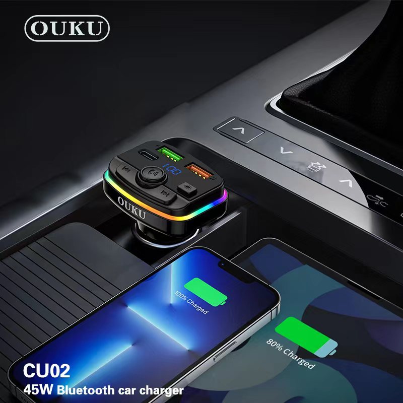 สินค้าใหม่!! OUKU รุ่น CU02 หัวชาร์จในรถถยนต์ PD45W บลูทูธไร้สายใน ...