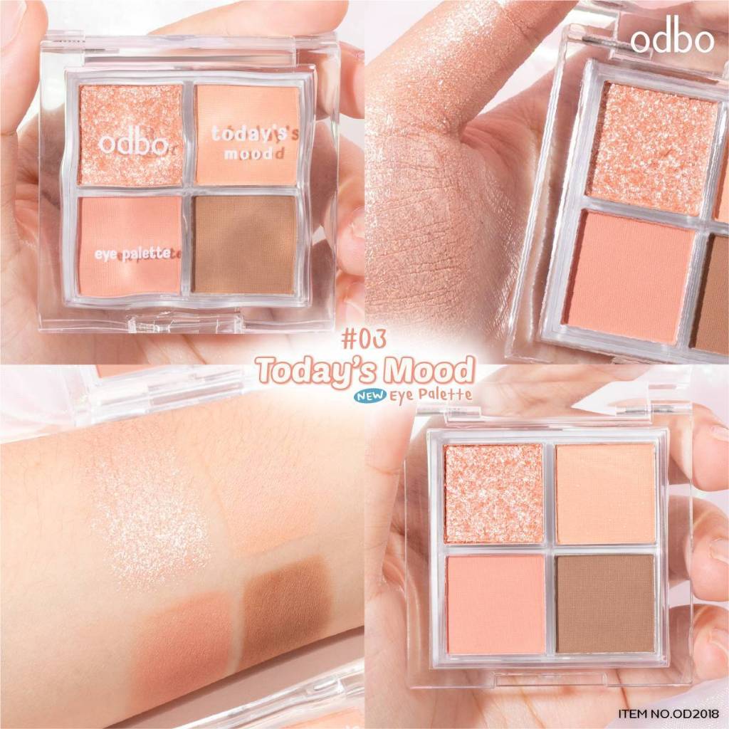 Odbo Today's Mood Eye Palette #OD2018 อายแชโดว์ ทาตา 4 สี | Shopee Thailand