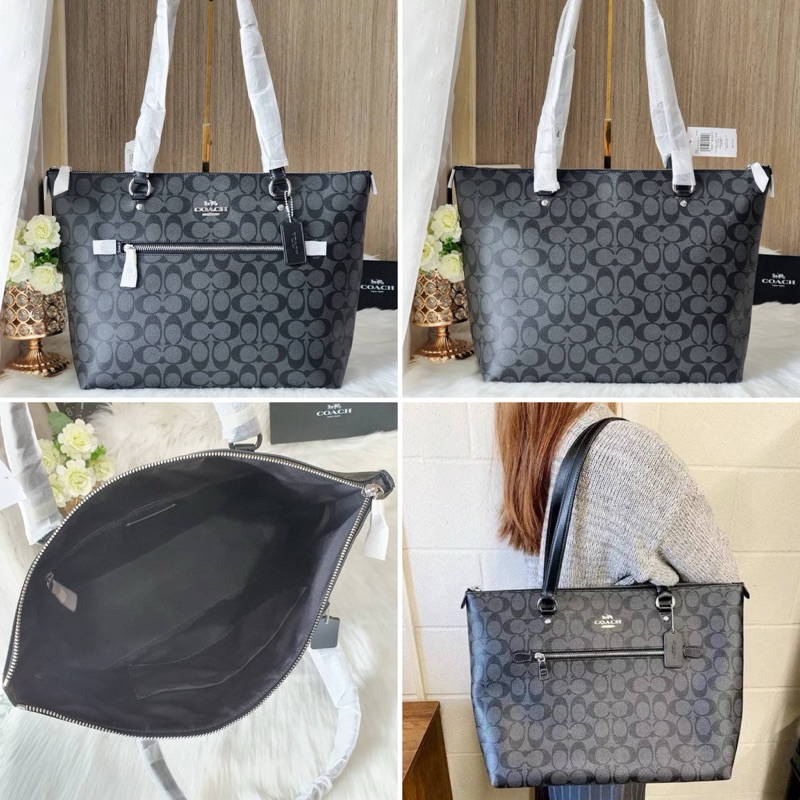 ผ่อน0%แท้100% กระเป๋าสะพาย F79609 GALLERY TOTE IN SIGNATURE CANVAS ...