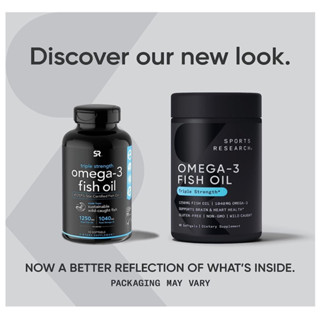 SR Sports Research Omerga-3 Fish Oil 1250mg น้ำมันปลาเข้มข้นสูงสูตรพรีเมี่ยม | Shopee Thailand
