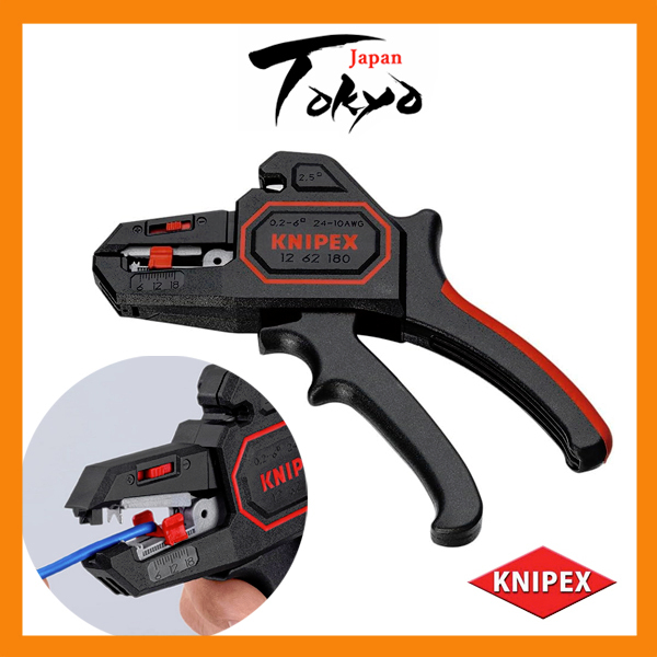 KNIPEX 12 62 180 คีมปอกสายไฟ Automatic Insulation Strippet 1262180 ...