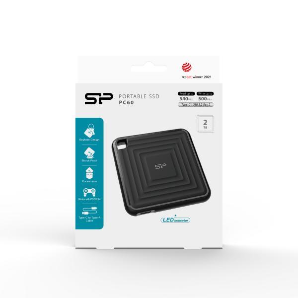 Silicon Power Portable SSD รุ่น PC60 USB 3.2 Gen 2 Type-C, Read 540MB/s Write 500MB/s - รับ ...