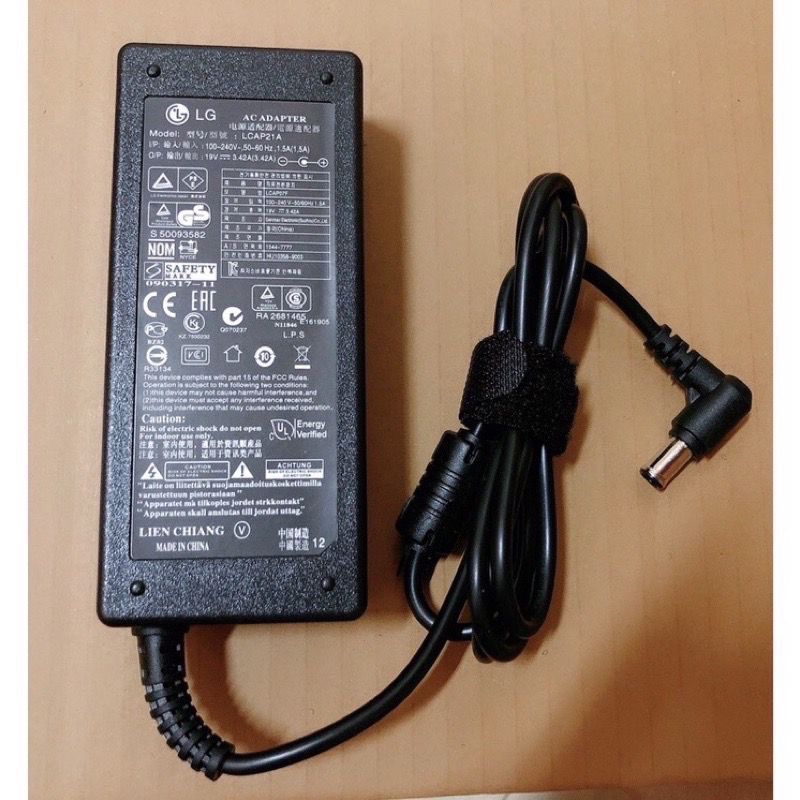 LG หม้อแปลงทีวี LED 19V 3A ขนาดหัวเข็ม6.4*4.4MM สายACหัวMicky mouse ...