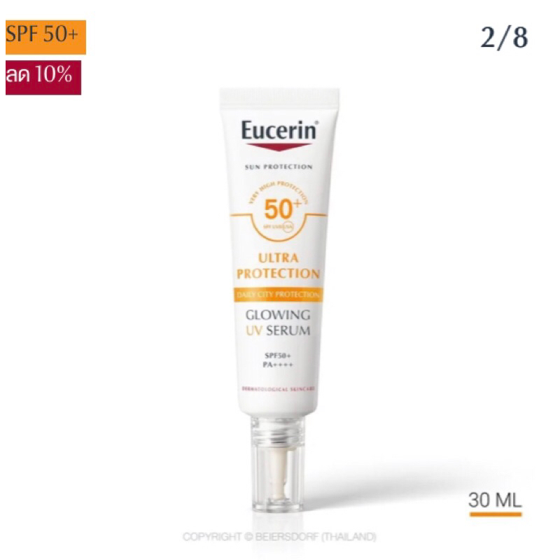 Eucerin ULTRA PROTECTION GLOWING UV SERUM SPF50+ PA++++ 30 ML | Shopee ...