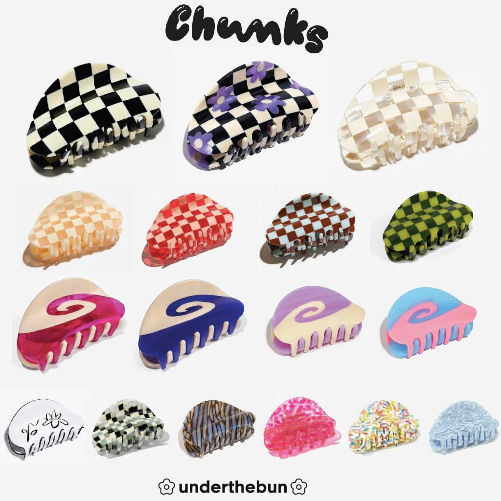 Chunks - Checker Hair Claws แบรนด์นำเข้า🇺🇸 [พร้อมส่ง] | Shopee Thailand