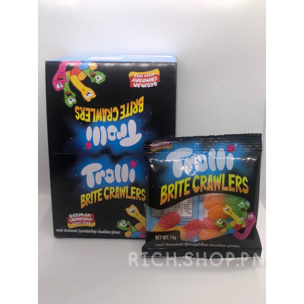Trolli ทรอลลี่🍮 เยลลี่รสเปรี้ยว Treolli Brite Crawlers เยลลี่เคี้ยวสนุก ...