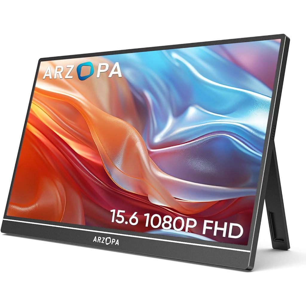 Arzopa Portable Monitor,15.6'' FHD 1080P Portable Laptop Monitor IPS ...