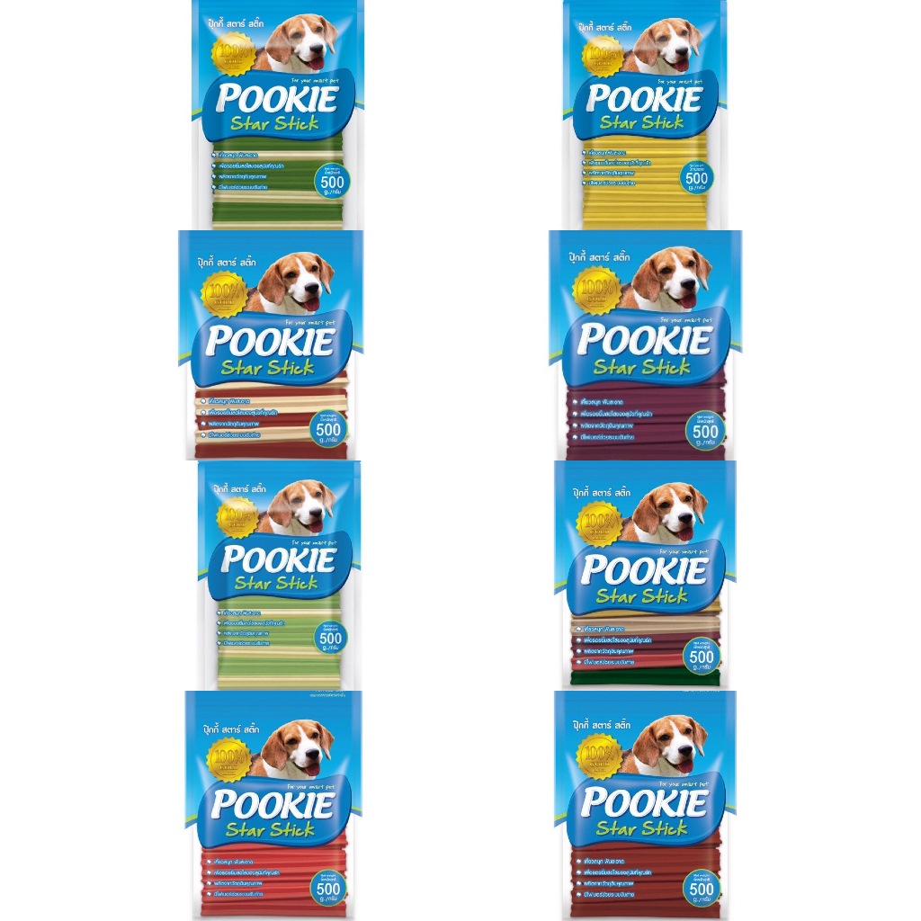 MG-910 Pookie Star Stick ขนมขัดฟัน ให้รางวัล สำหรับสุนัข ขนาด 500กรัม x ...