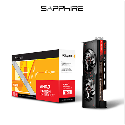 VGA SAPPHIRE PULSE AMD RADEON RX 7800 XT GAMING 16GB GDDR6 DUAL HDMI ...