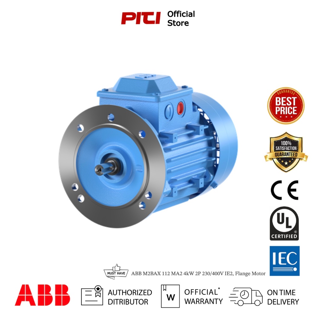 ABB M2BAX 112 MA2 4kW 2P 230/400V IE2, Flange Motor # 3GBA111310-BDC ...