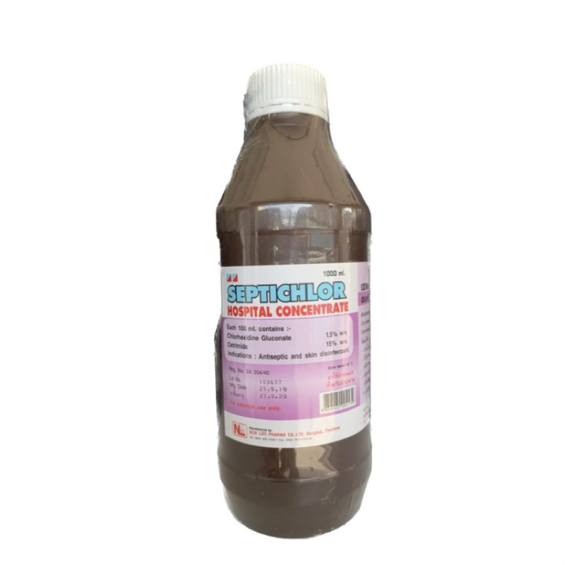 SEPTICHLOR เซพติคลอร์ 1000 ML. น้ำยาฆ่าเชื้อเกรดห้องผ่าตัดจากโรงพยาบาล ...