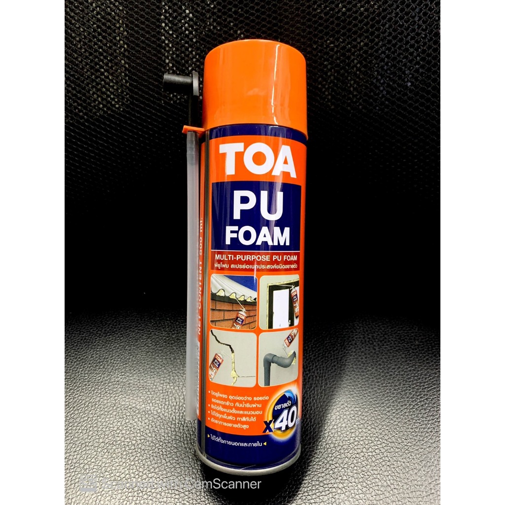 TOA PU FOAM พียูโฟม ทีโอเอ พียู โฟมสเปรย์ ชนิดขยายตัวสูง อุดช่องว่าง ...