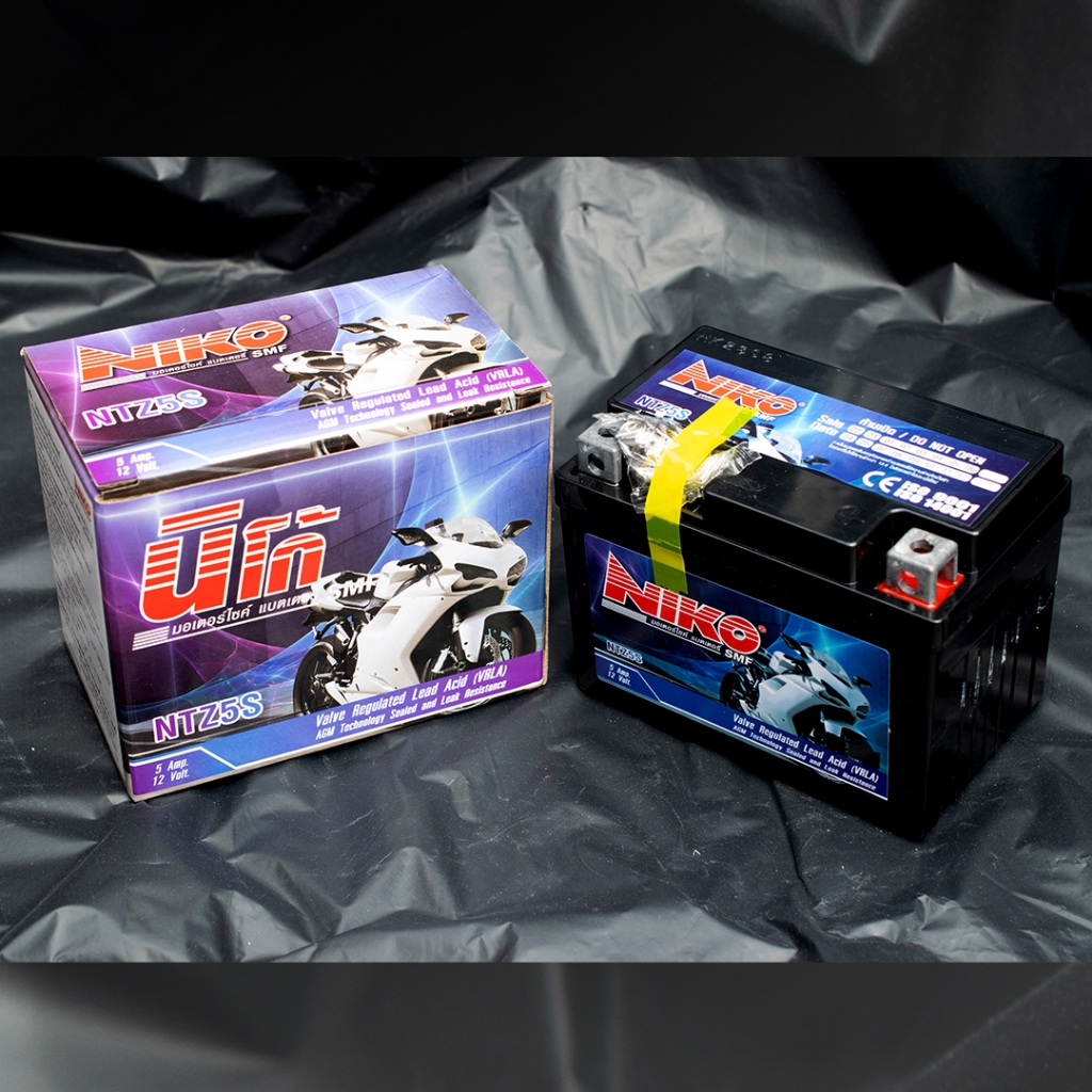 NIKO แบตเตอรี่ NTZ5S 12V 5Ah Battery VRLA นิโก้ มอเตอร์ไซค์ sonic wave ...