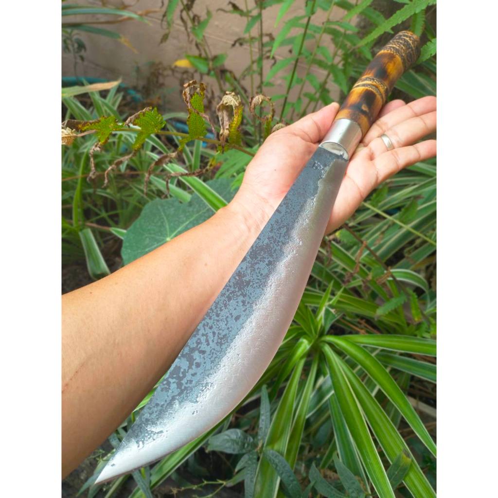 มีดลาบ มีดเหน็บ E-Nep มีดสนาม มีดเดินป่า มีดแคมป์ ใบ 10.3”SUP9 ตีร้อน ชุบแข็งบ่อเกลือ ผิวไฟ ด้าม ...