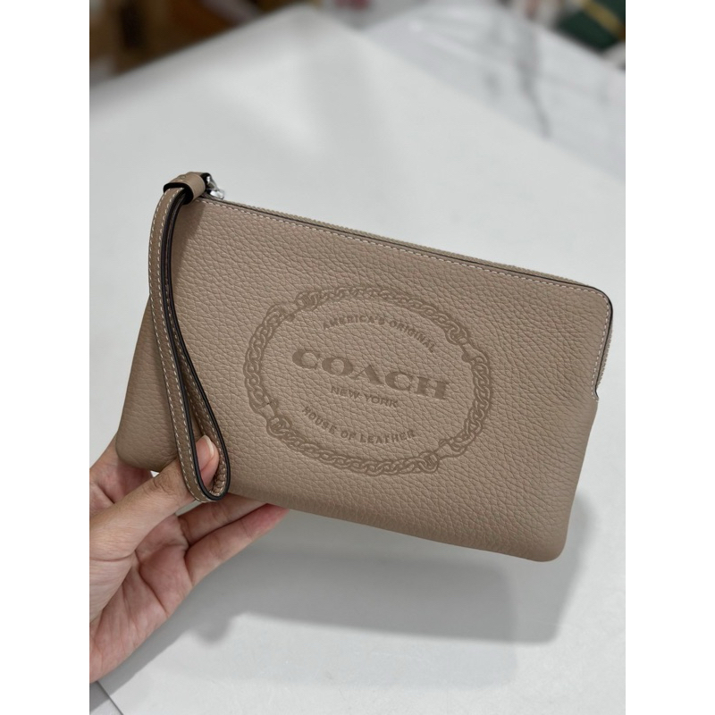 COACH Large Corner Zip Wristlet In Signature Canvas Style No. 3888 No ...