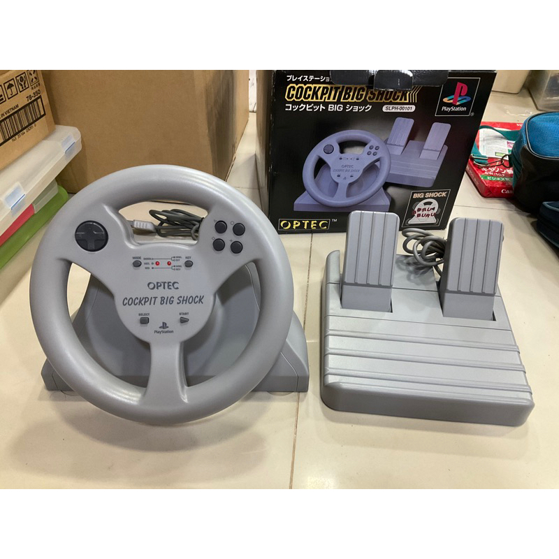 Cockpit Big Shock 2 Wheel Controller Ps1 Ps2 จอยพวงมาลัย งาน Optec ...