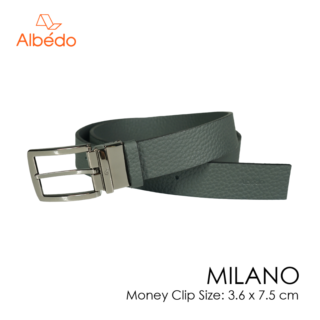 [Albedo] MILANO BELT 3.5 PIN เข็มขัดหัวเข็ม หนังแท้ รุ่น MILANO ...