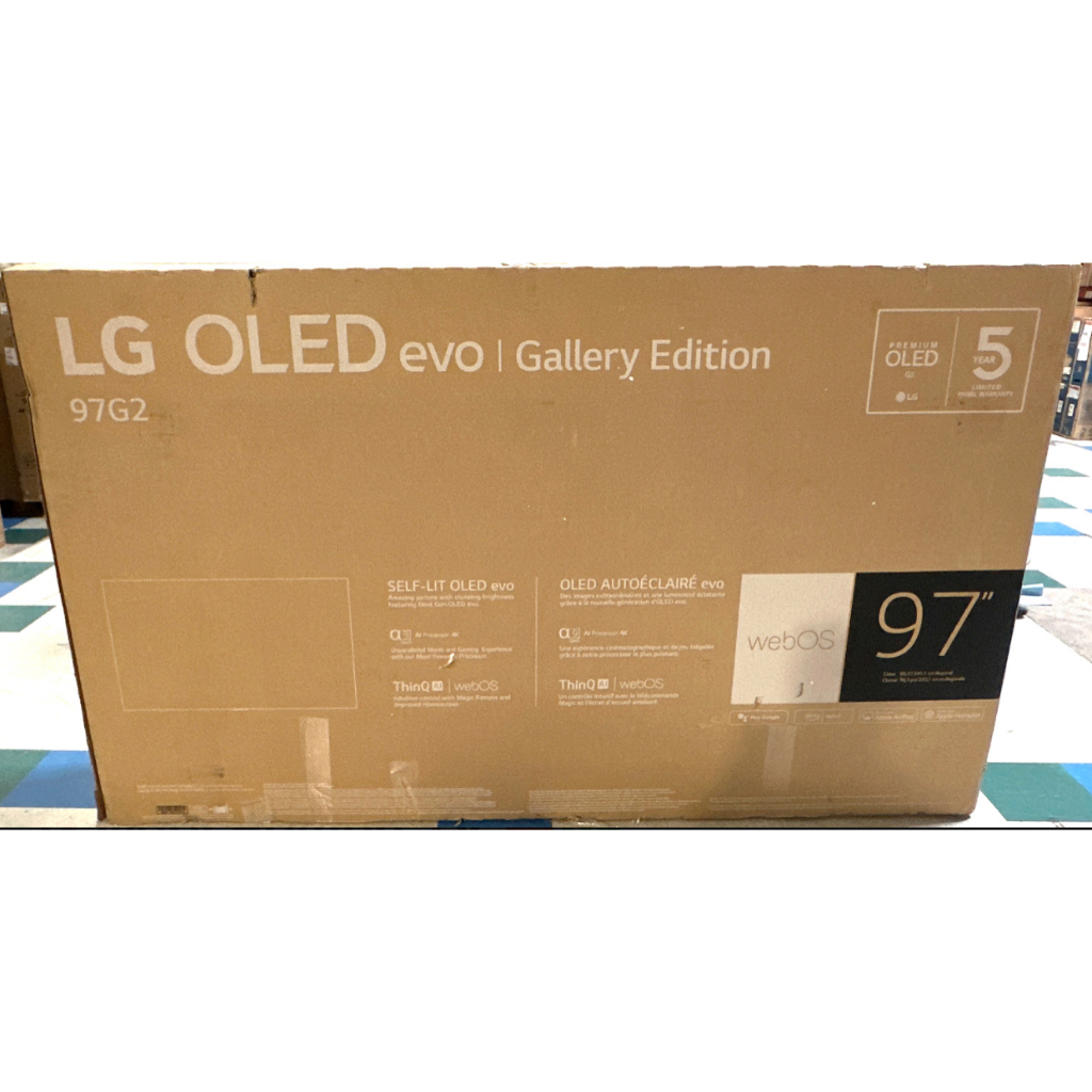 LG 97" OLED TV 4K 2022 OLED97G2PUA New Open Box WTY evo Gallery Edition TV | Shopee Thailand