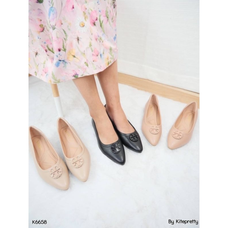 K6658 คัชชู kitepretty สูง 1 นิ้ว หนังนิ่ม | Shopee Thailand