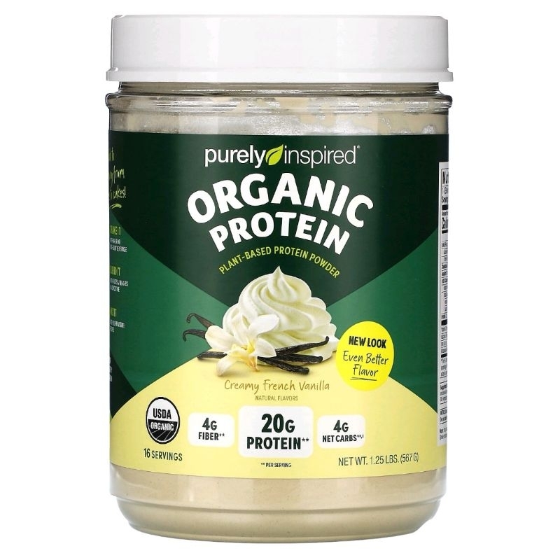 Purely Inspired, Organic Plant-Based Protein Powder, Creamy French ...