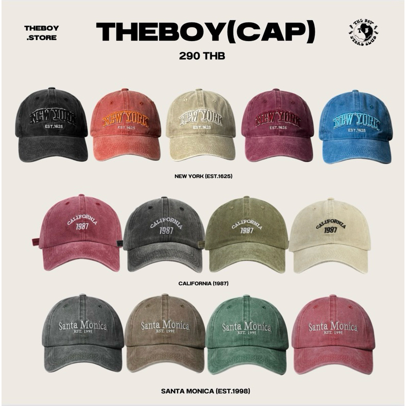 THEBOY-CAP BY THEBOY (3) หมวกแก๊ปงานปักเดอะบอย | Shopee Thailand