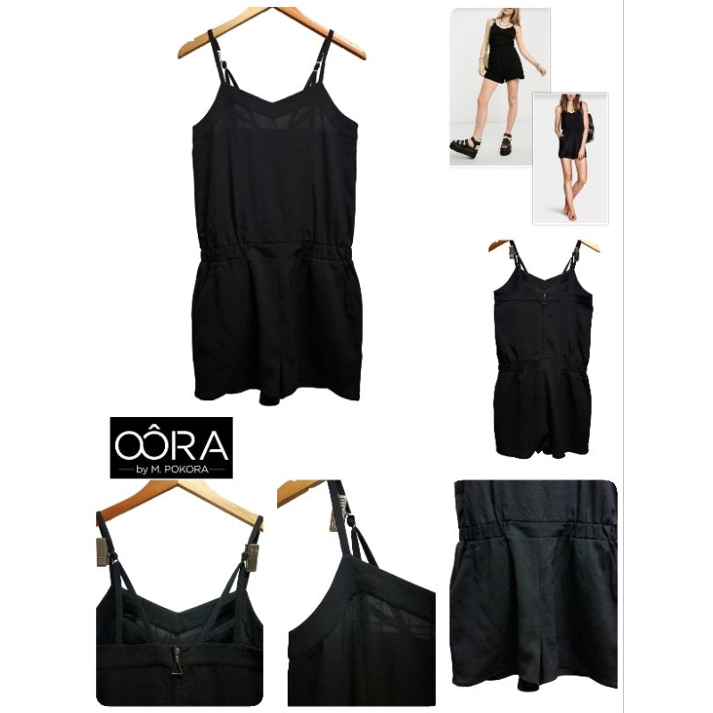 684. OORA BY M.POKORA จั๊มสูทสายเดี่ยวขาสั้นแบรนด์เนมมือสอง | Shopee ...