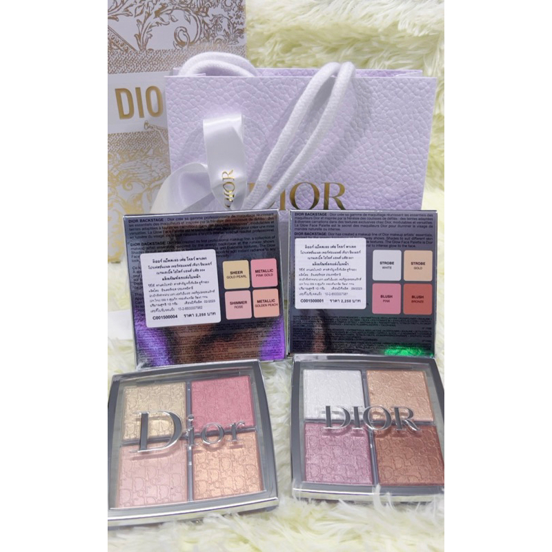 💥ฟรีถุงและริบบิ้น Dior💥 Dior Backstage Glow Face Palette #001 , #004 แท้💯 | Shopee Thailand
