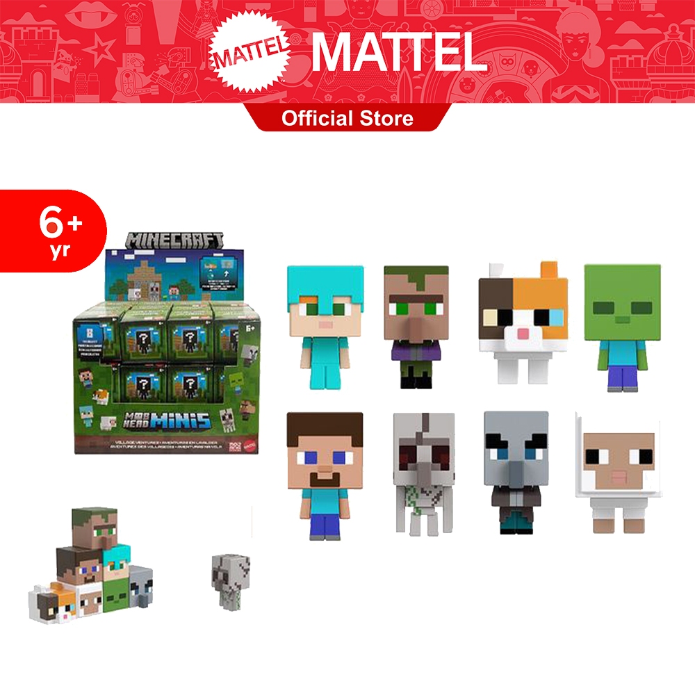 Minecraft Mob Head Minis Figures (Random 1 Pc.) ไมน์คราฟต์ ฟิกเกอร์จิ๋ว ...