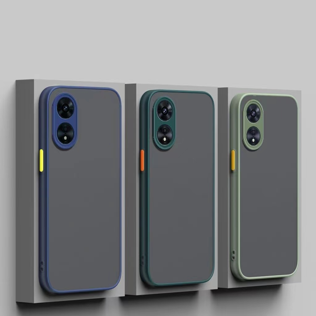 เคสขอบสีหลังด้าน สำหรับ Oppo A60 A18 A38 A78 A58 A58 4g A78 4g เคสกัน