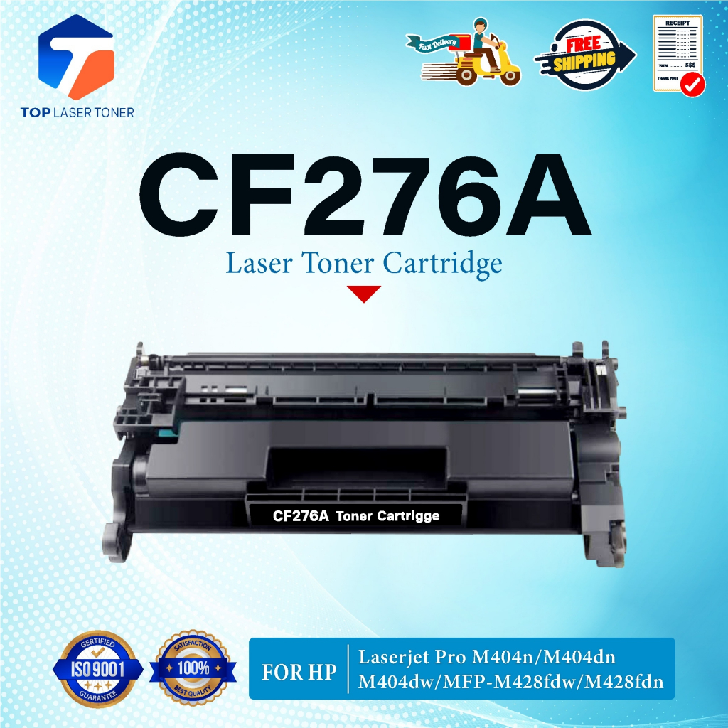 หมึกเทียบเท่า CF276A 76A/276A/CF-276A (พร้อมชิปใช้งาน) FOR HP LaserJet ...