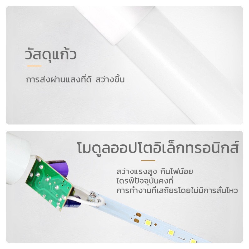 หลอดไฟนีออนพร้อมราง LED T8 9W/18W/20W/40W ชุดหลอดไฟสำเร็จรูป หลอดไฟLED แสงสีขาว 6500K ประหยัด ...