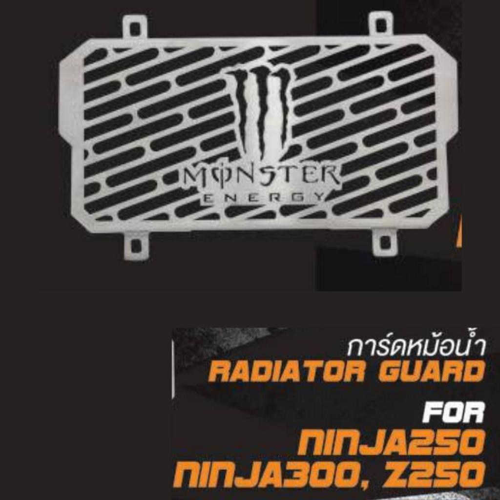 Raditor Guard การ์ดหม้อน้ำ Kawasaki Z250, Ninja 300 สีเงิน ลายMonster ...