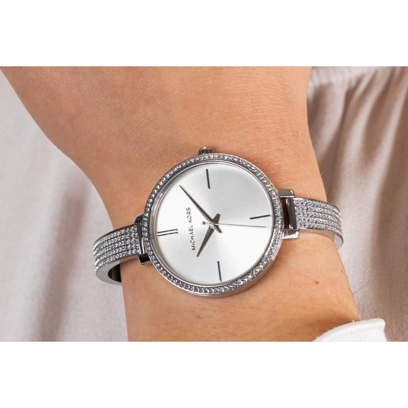 นาฬิกา MK มือสอง ของแท้ MICHAEL KORS MK3783 Quartz Watch สี Silver ขนาด ...