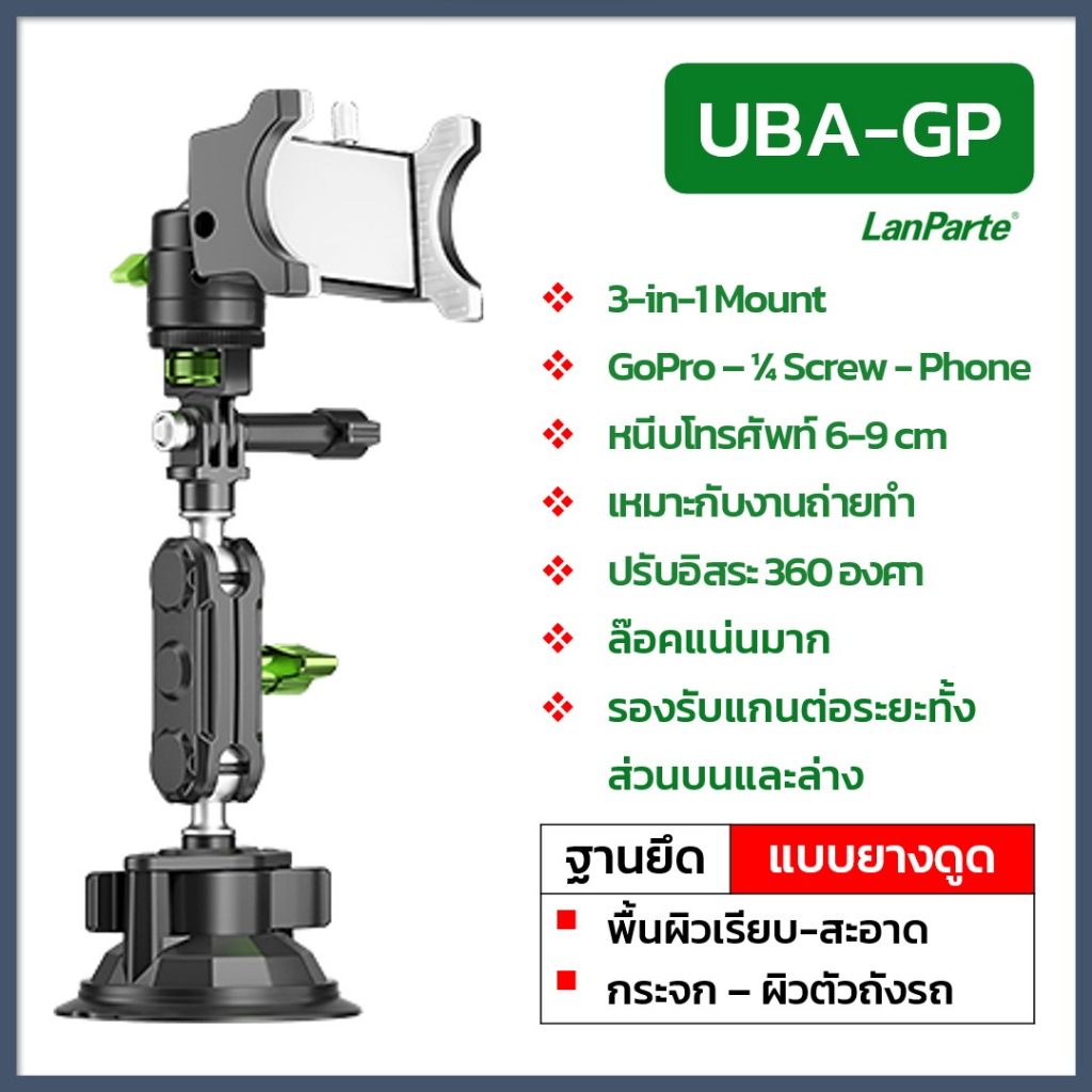 🔥SALE🔥 ขาจับโทรศัพท์ iPad Tablet GoPro สำหรับรถยนต์ คุณภาพสูง หัวบอล ...