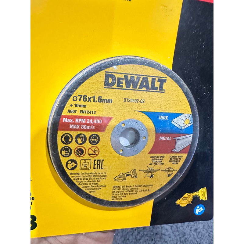 DEWALT รุ่น DT20592-QZ ใบตัดเหล็ก 3 นิ้ว แพค 3 ใบ สำหรับเครื่อง DCS438 ...