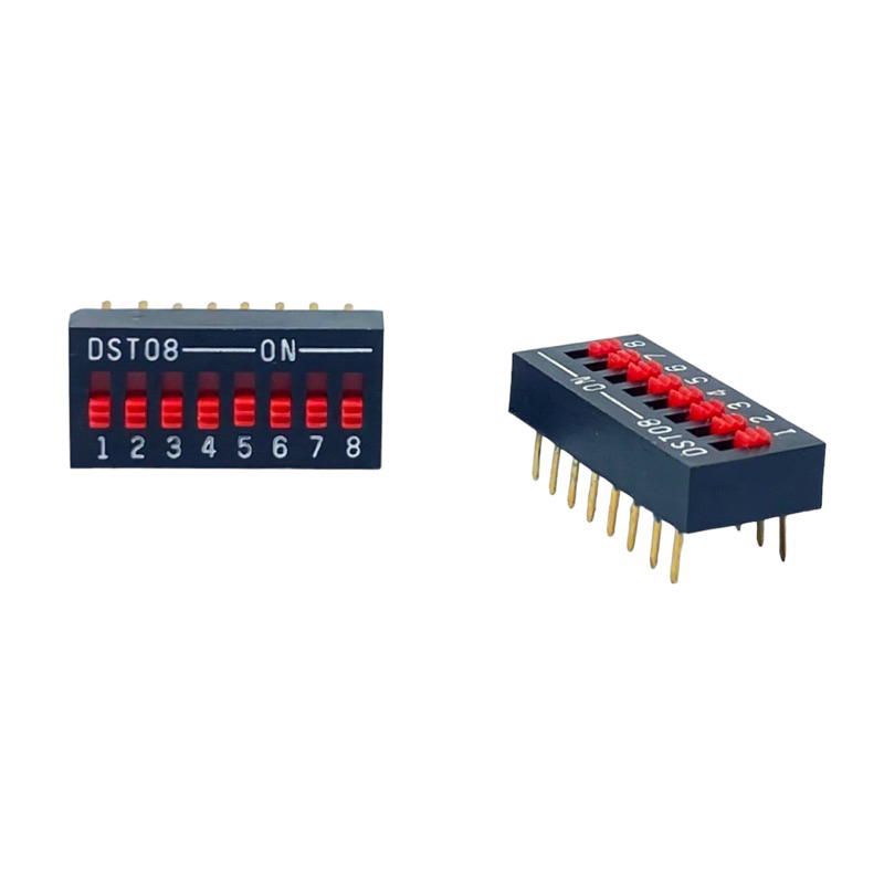 DIP Switch JAPAN ดิฟสวิตช์ สวิตช์เลื่อน 6,8 Position DIP Switch SPST 25mA 24VDC KLS ELECTRONIC ...