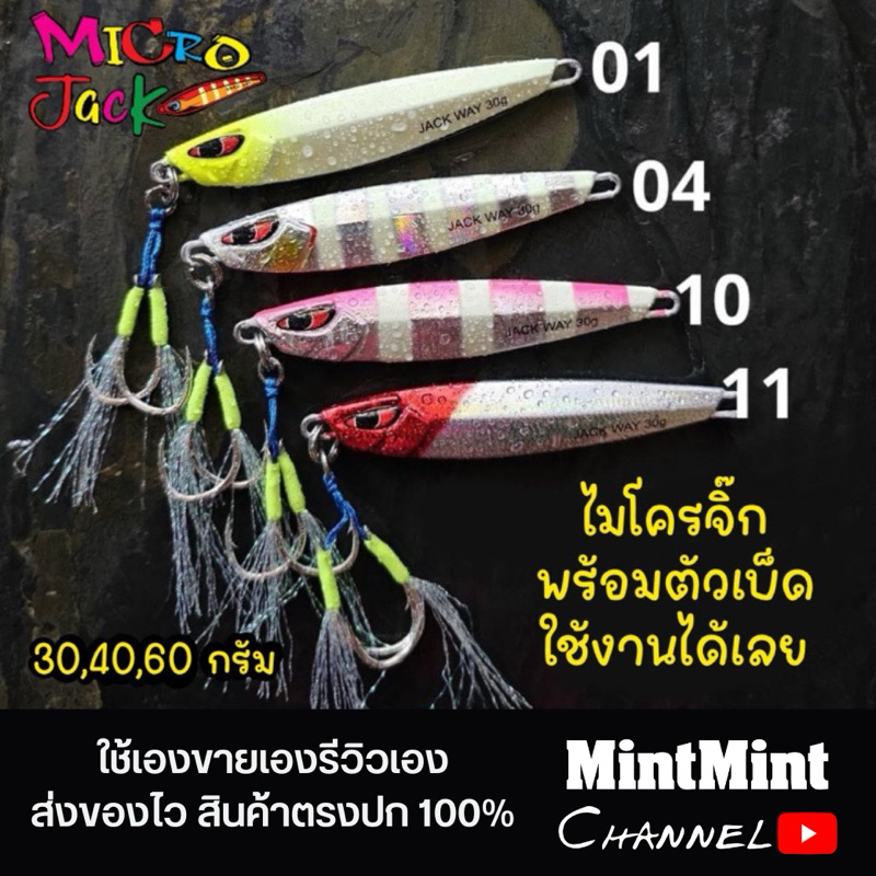 เหยื่อไมโครจิ๊ก 30g,40g,60g พร้อมตัวเบ็ด Jack's Way | Shopee Thailand