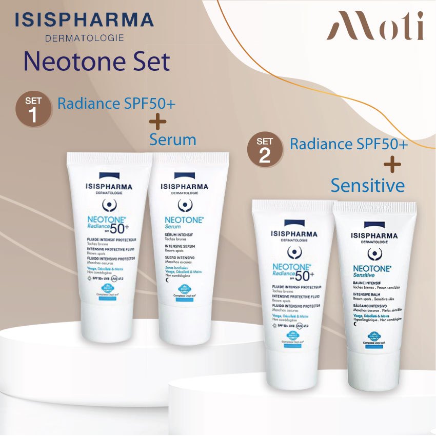 *เซ็ทคู่* ISIS PHARMA Neotone Radiance SPF50 + Neotone Serum กลางวันและ ...