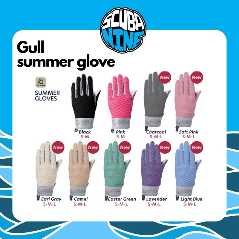 สีใหม่ 2024 ถุงมือดำน้ำ Gull 3 summer glove มีตีนตุ๊กแกรัดข้อมือ ...