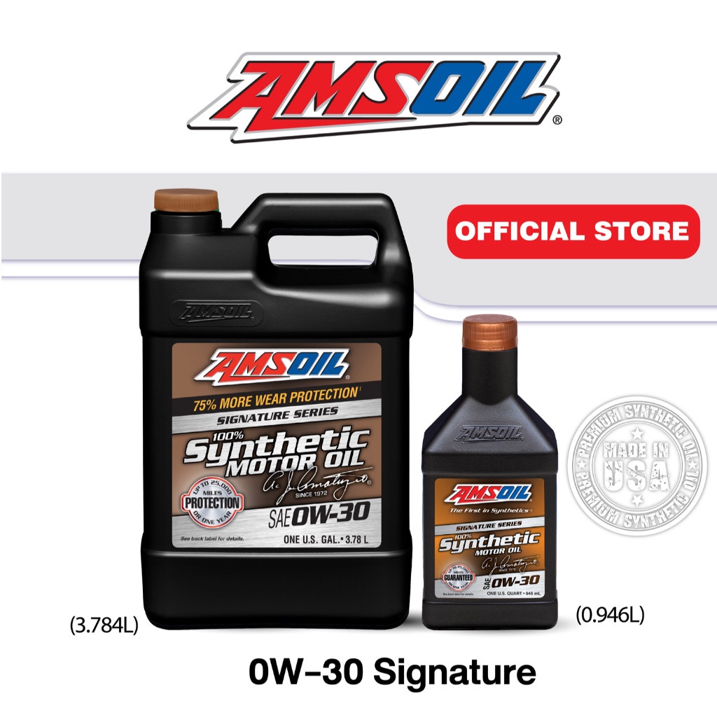 AMSOIL Signature Series 0W-30 สังเคราะห์แท้ 100% Synthetic (ระยะสูงสุด ...