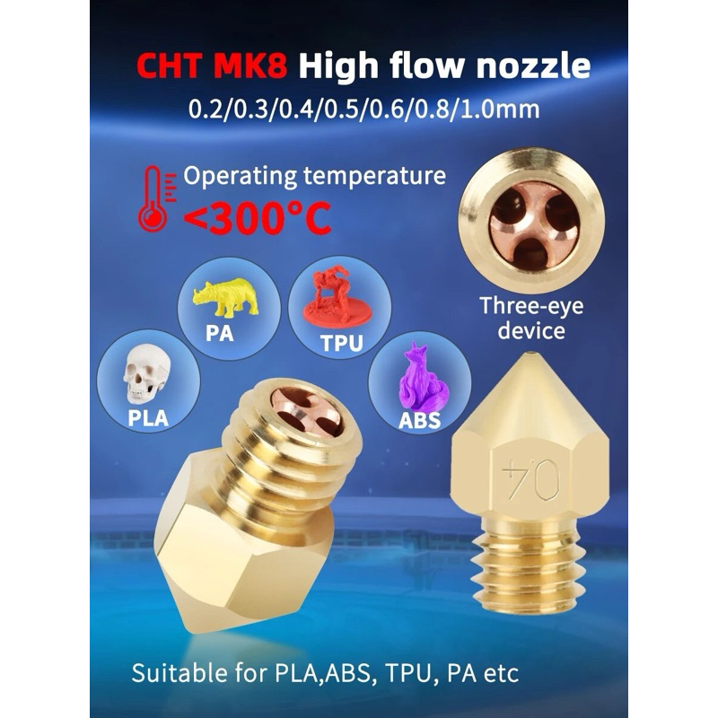 MK8 CHT Nozzle High Flow Nozzles | Shopee Thailand