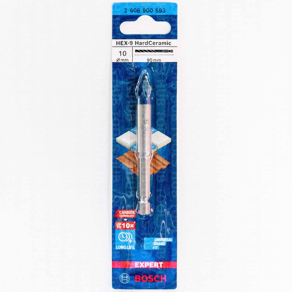 BOSCH ดอกเจาะกระเบื้อง Expert HEX-9 Hard Ceramic ขนาด 3,4,5,6,7,8,10 mm ...