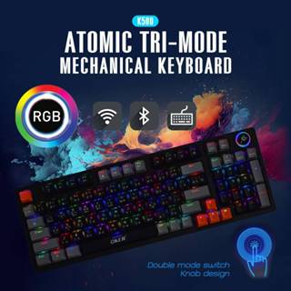 คีย์บอร์ดไร้สาย Oker K69 60% & K500 TRI-Mode Wired/Wireless/Bluetooth Mechanical Switch ...