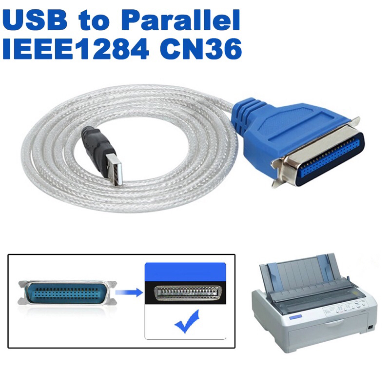 USB to 36Pin Parallel Port Adapter Adaptor Cable Lead Cord IEEE1284 for ...