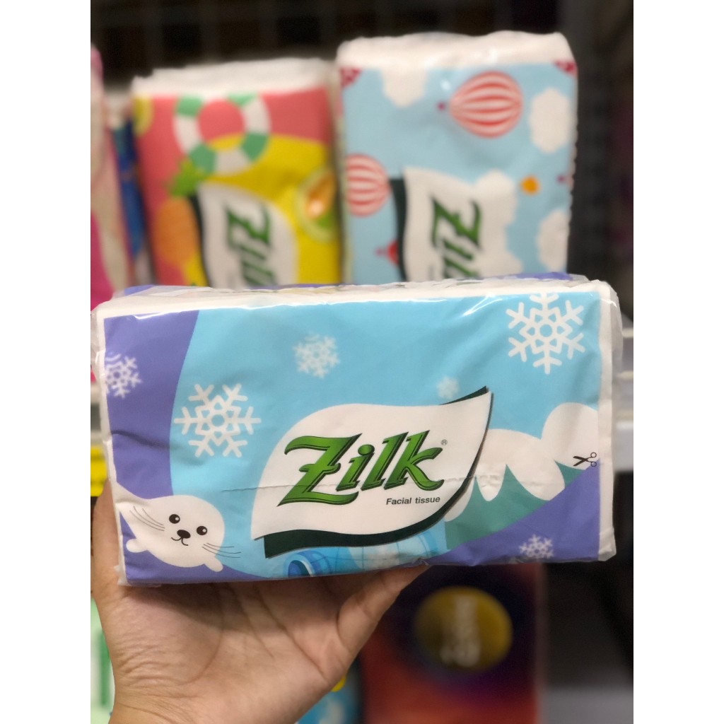 Zilk ซิลค์ กระดาษเช็ดหน้า กระดาษทิชชูสำหรับผิวบอบบาง แพ้ง่าย มีให้เลือก 3 ขนาด | Shopee Thailand