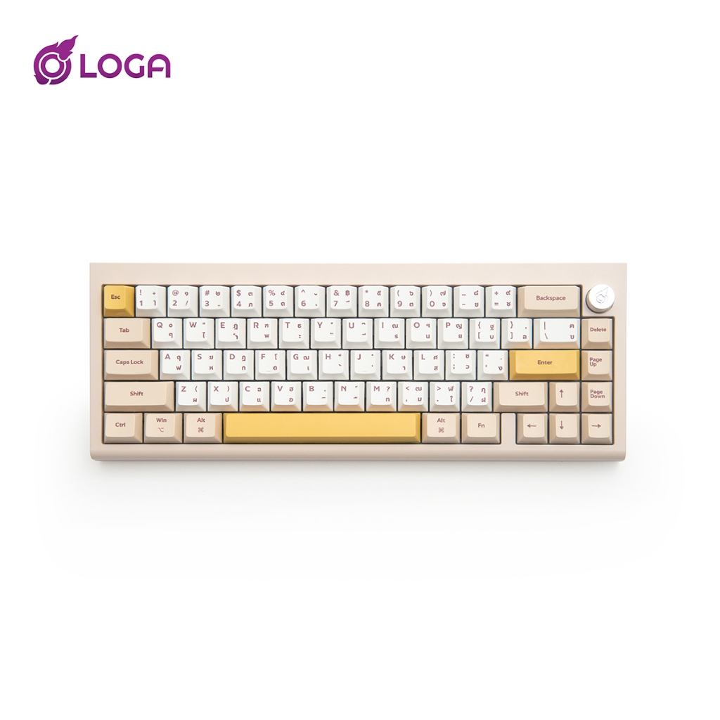 LOGA Yaksa 65AL Aluminum wireless mechanical keyboard : Vanilla Caramel ...
