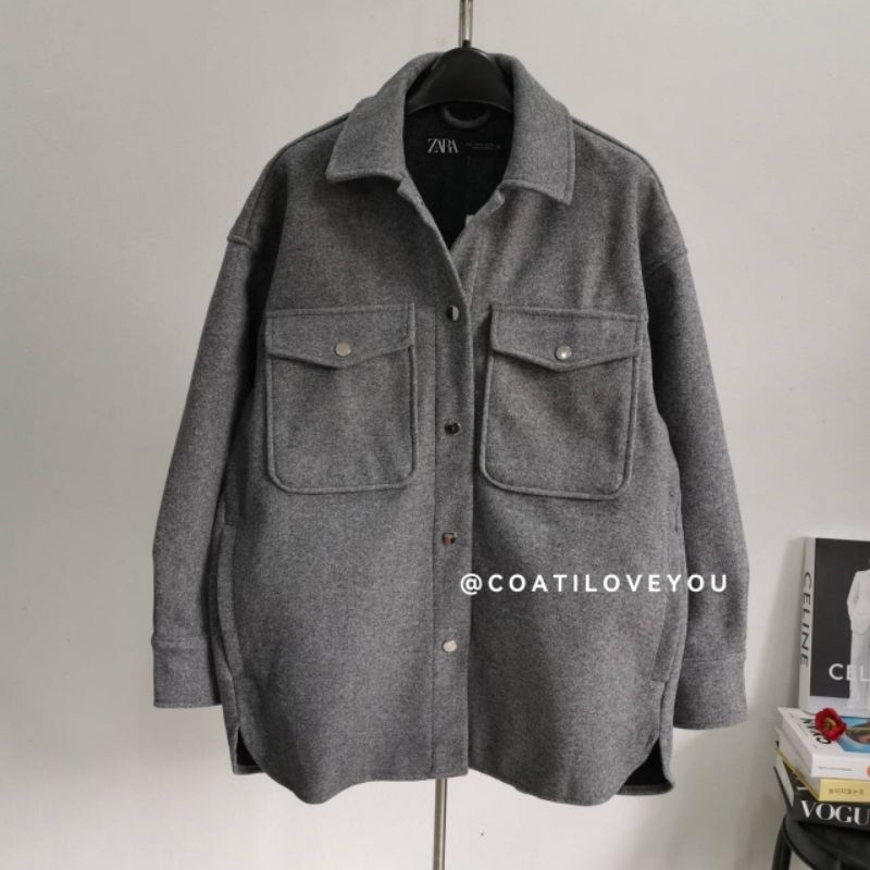 ZARA OVER SHIRT JACKET | Shopee Thailand